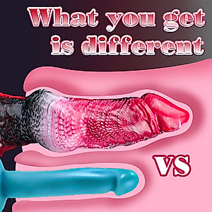 9" Animal Dildo Horse Aline Dildo XL Monster Dildo with Big Knot, Dragon Dildo Huge Anal Dildo with Strong Suction Cup, Knotted Dog Dildo Big Anal Toys for G & P Spot, Adult Toys for Women Men