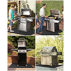 Under Grill Mat, 60×42 inch BBQ Floor mats, Deck Patio Protector Mat, Indoor Fireplace Mats Fire Pit Mats, Fire Resistant, Water Resistant, Oil Proof, Easy to Clean Reusable Outdoor Grill Mat