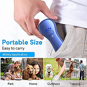Ahwhg Anti Barking Device, Dog Barking Control Devices,Rechargeable Ultrasonic Dog Bark Deterrent up to 16.4 Ft Effective Control Range Safe for Human & Dogs Portable Indoor & Outdoor(Blue)