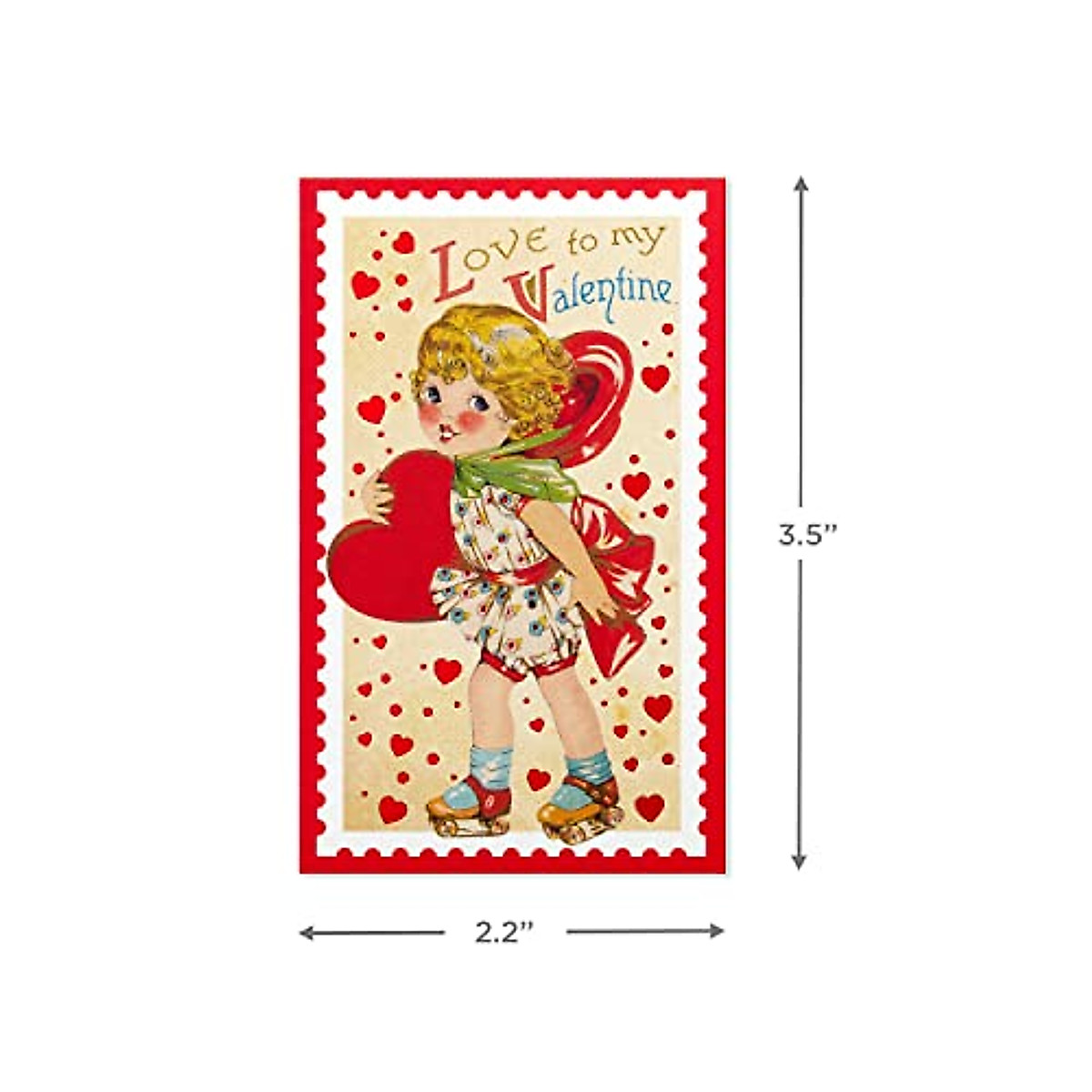 Hallmark Mini Valentines Day Cards Assortment, 18 Cards with Envelopes (Vintage, Be My Valentine)