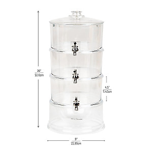 Mind Reader Drink Parties, Beverage Tower Dispenser Punch, Sangria, Ice Bucket, Acrylic, 9" L x9 W x20 H, 9"L x 9"W x 20"H, Clear