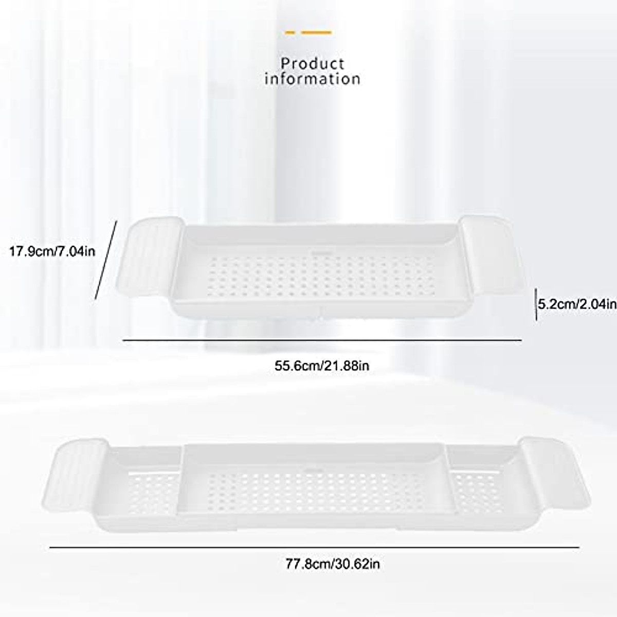 Bathtub Caddy Tray,Expandable Bathroom Tray with Reading Rack or Tablet Holder,Multifunctional Bathtub Tray, Tub Organizer Holder for Wine Cup, Soap Dish, Book Space & Phone Slot