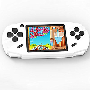 Beijue 16 Bit Handheld Games for Kids Adults 3.0'' Large Screen Preloaded 100 HD Classic Retro Video Games USB Rechargeable Seniors Electronic Game Player Birthday Xmas Present (White)