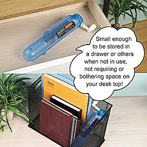 Paper Shredder Without Basket [ Made in Japan ] Small Mini Portable Hand Shredder for Home Use with an Extendable Arm (White)