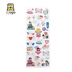 3D Stickers, YOUYA DENTAL Dental Molar Shaped Cartoon Teeth Stickers 12pcs Diffrent Cute Tooth Paper Stickers Plastic Sticker for Dentist Dental Gift Kids Scrapbook (sticker-04)