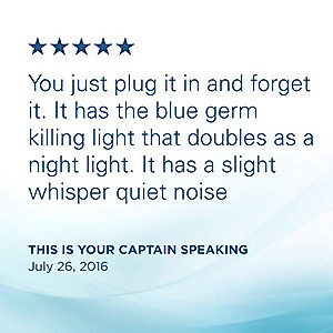 Germ Guardian GG1100W 7” Pluggable Small Air Purifier, Small Room Wall Air Sanitizer, Freshens Air, UV-C Light Kills Germs, Reduces Odors from Pets, Cooking, Mold, GermGuardian, 1-Yr Wty (White)