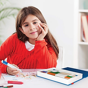 LEGO Stationery Organizer for School, Travel, Office - Organize LEGO Bricks and Stationery - Blue