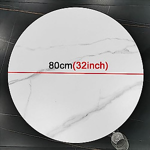 Natural Rock Slab Lazy Susan Dining Table Turntable Round Rotating Turntable 360 Degree Rotation Many Patterns Available Home Turntable (Color : B, Size : 80cm(32inch))