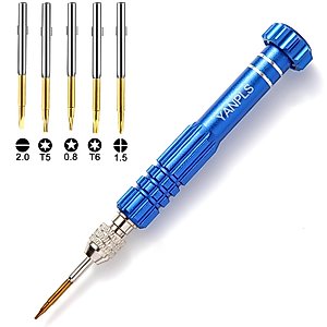 YANPLS Small Watch Eyeglass Screwdriver Set， Micro Precision Eyeglass Repair Screwdriver Kit Small Screwdriver Set for Electronics、Sunglasses、Jewelry（blue）