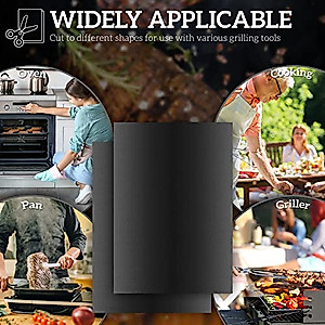 Renook Barbecue Grill Mat (2 Pcs) - [New Upgraded] Heavy Duty Nonstick Reusable BBQ Grilling Mats for Gas Charcoal - Grill Cooking Mats for Outdoor Grill - Oven Liners for Bottom of Oven