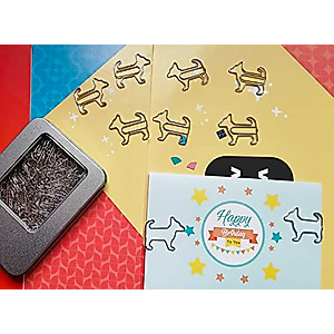80 PCS Cute Paper Clips Small Dog Shaped Paper Clips Animal Bookmarks Clips, Fun Office Gifts for Women Men Coworkers Dog Lovers