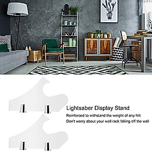 POCREATION Lightsaber Rack, Wall Mount Light Saber Holder, Sword Display Stand with Mounting Hardware, Compatible with FX Lightsaber
