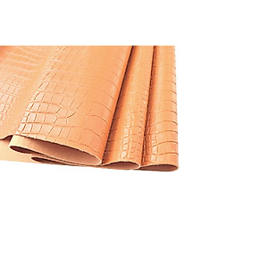 Wento Alligator Skin PU Leather Fabric Faux Leather Fabric Crocodile Fabric Leather Upholstery Fabric by The Yard