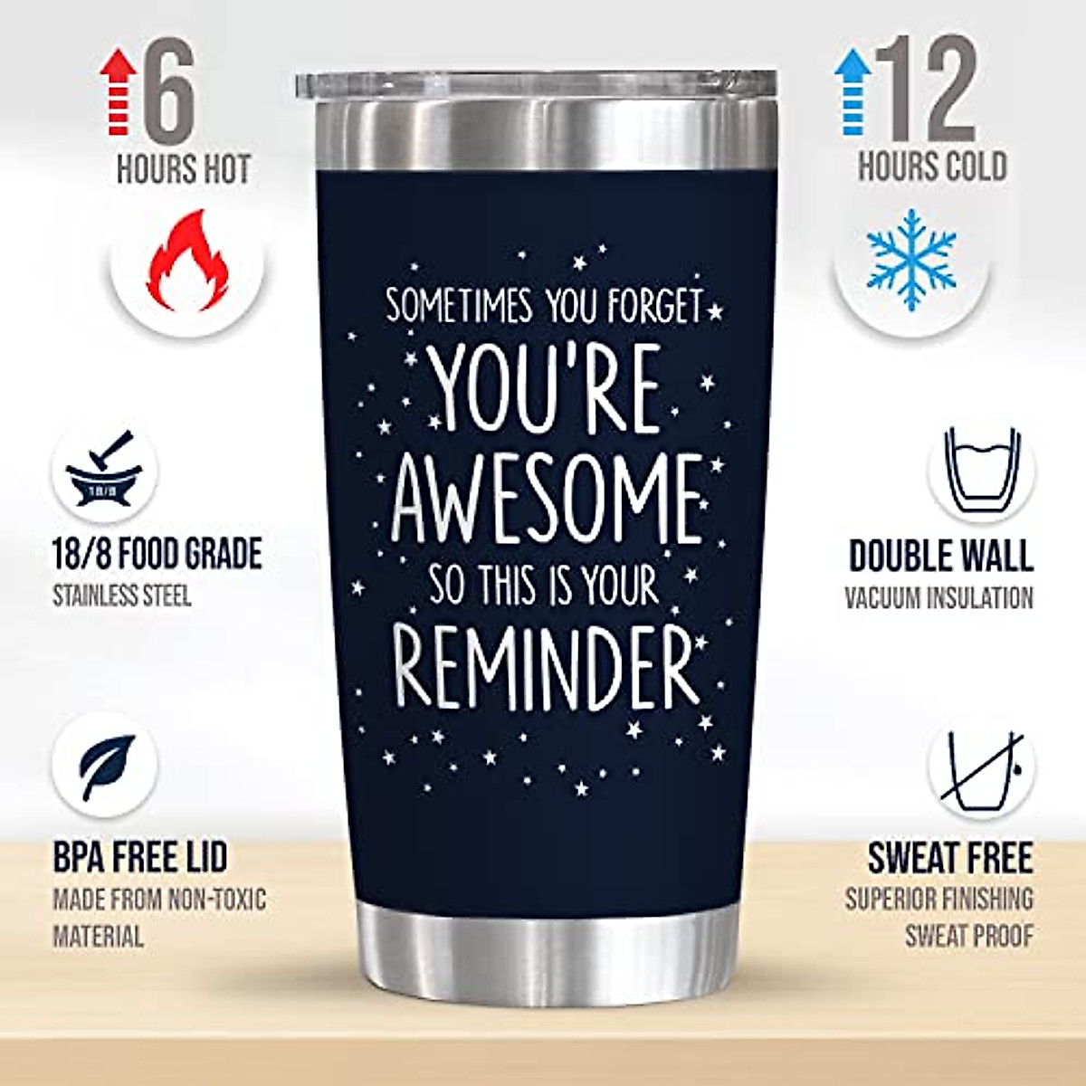 Gifts For Mom, Mother Gifts From Daughter, Son, Birthday, Christmas, Mothers Day Gifts for Mom, Bonus Mom, Stepmom, Mother-In-Law, Pregnant New Mom Gifts Idea, 20 Oz Stainless Steel Tumbler For Women