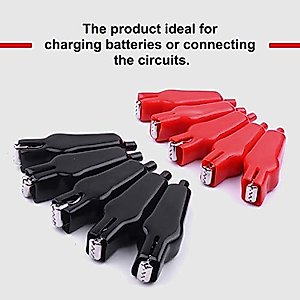 ATOPLEE 20PCS Alligator Clips Electrical,20A Insulated Spring Loaded Alligator Clamps,Truck Car Battery Heavy Duty Alligator Clips for Electrical Testing, Circuit Connection, Experiment