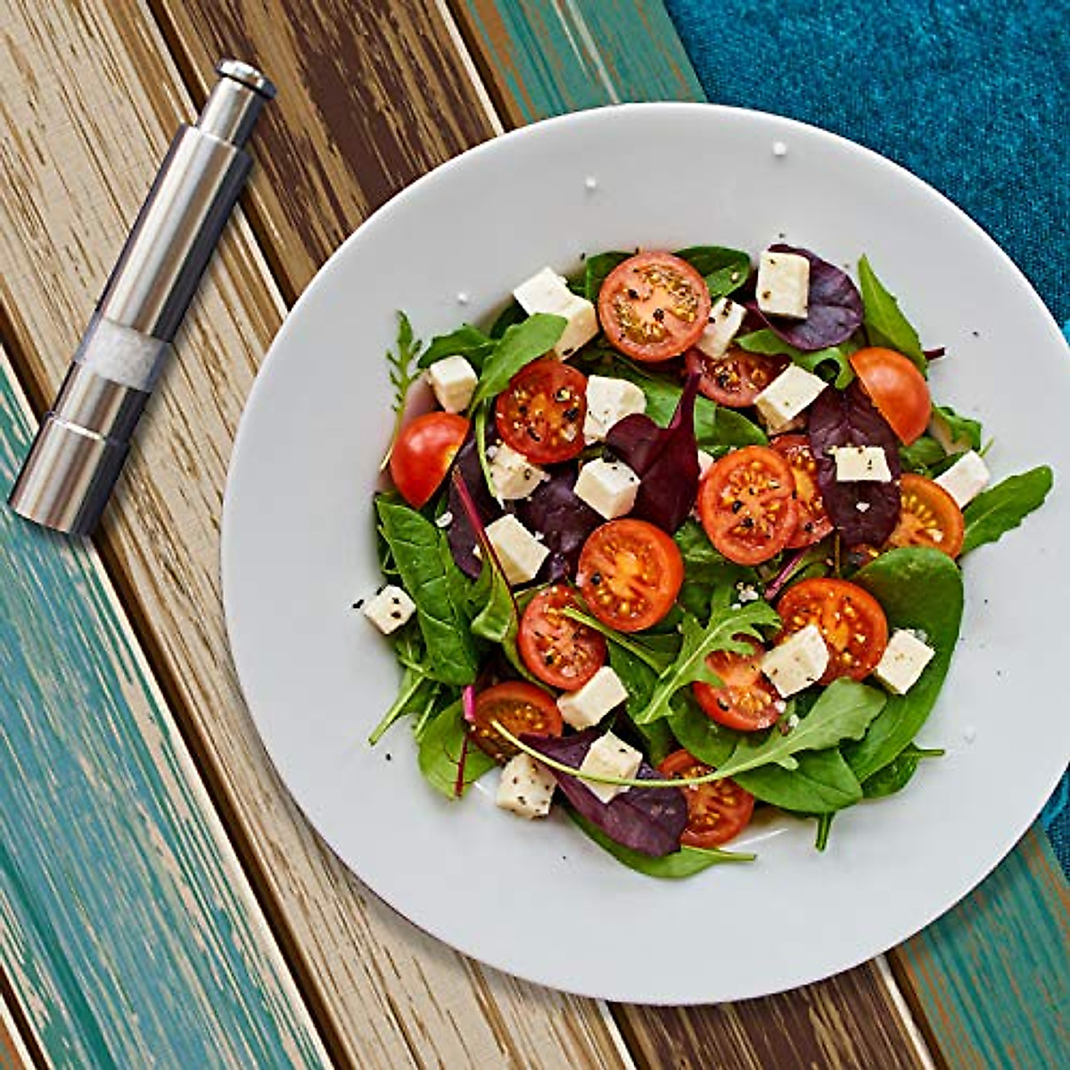 Linen Burlap Rustic Table Runners 13X70 Inches Long Dresser Scarfs, Retro Barn Wood Brown Teal Table Runner Farmhouse Style for Coffee Table, Holiday Parties, Wedding, Events Dinner, Home Decor