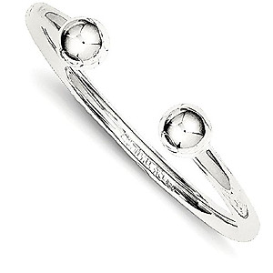 IceCarats 925 Sterling Silver Cuff Bangle Bracelet