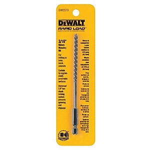 DEWALT DW2573 3/16-Inch Rotary Masonry Bit
