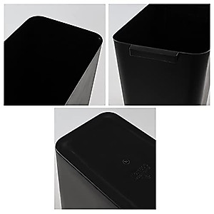 Teyyvn 3-Pack 4.5 Gallon Plastic Trash Can, Black Small Garbage Can for Bathroom, Kitchen, Office, Bedroom