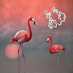 YKYLHSYXR Flamingo Gifts Hug Ring for Women - Gold and Silver Plated Original Aesthetic Flamingos Hugging Finger Warp Adjustable Open Ring,Valentine's Day Mother's Day Thanksgiving Gifts.