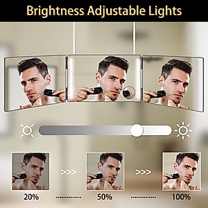 3 Way Mirror with Lights - Ultimate Grooming Companion