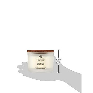 Chesapeake Bay Candle PT40234 Scented Candle, Peace + Tranquility (Cashmere Jasmine), Coffee Table ,11 oz , White