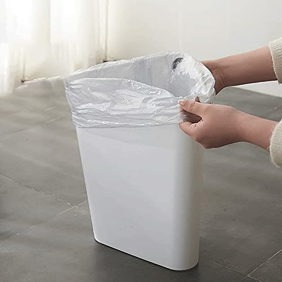 Ljyutihgljt Garbage Cans, Plastic Triangle Trash Can Without Cover Kitchen Bathroom Living Room Home Corner Bedroom Tube (Color : Gray)