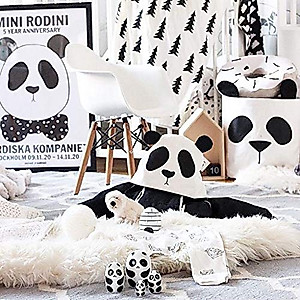 UXZDX Panda Storage Bag Basket Baby Kids Toy Clothes Canvas Laundry Basket Storage Bag Can Stand Nappy Bin Home Storage Bucket