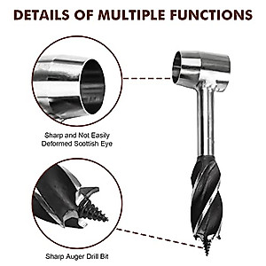 Rumansen Bushcraft Survival Settlers Wrench Tool Scotch Eye Wood Auger Drill Bit Bushcraft Gear Hand Auger Drill Wood for Bushcraft Survival Wilderness Travel Camping Outdoor Survival Shelter