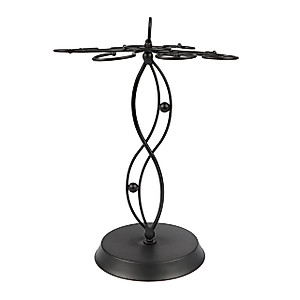 HomeRoots Wine 8-Glass Holder For Kitchen, Freestanding Countertop Stemware 8-Wine Glass Holder