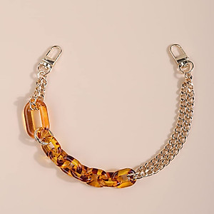Wiwpar Acrylic Amber Bag Chain Shoulder Bag Purse Replacement Chain Straps for Women's Handbags (Style 4)