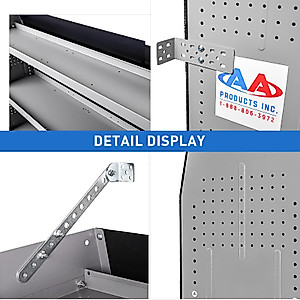 AA Products SH-6003 Steel Mid/High Roof Van Shelving Storage System Fits Transit, NV, Promaster and Sprinter, Van Shelving Units, 32''W x 60''H x 13''D