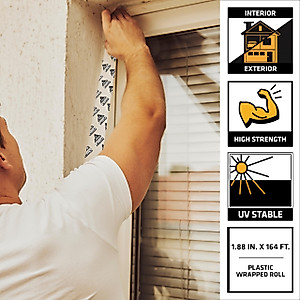 SIKA SikaSeal-148 - Insulation Seam Tape - Clear - Multipurpose, Hand-tearable Acrylic Adhesive - Indoor and Outdoor use - 2-in. x 164 ft.