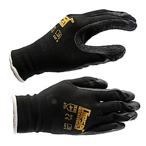 Diesel Protection Pro-Tekk Latex Foam Grip Coated Work Gloves (12 Pairs of Gloves, Size Large)