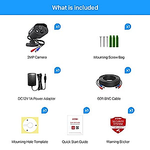 ZOSI C303 1080p HD-TVI Security Camera Outdoor Indoor with Audio Recording,120ft IR Night Vision, Motion Activated Spotlight & Siren Alarm,PIR Motion Deteciton, Weatherproof CCTV Bullet Camera Kit