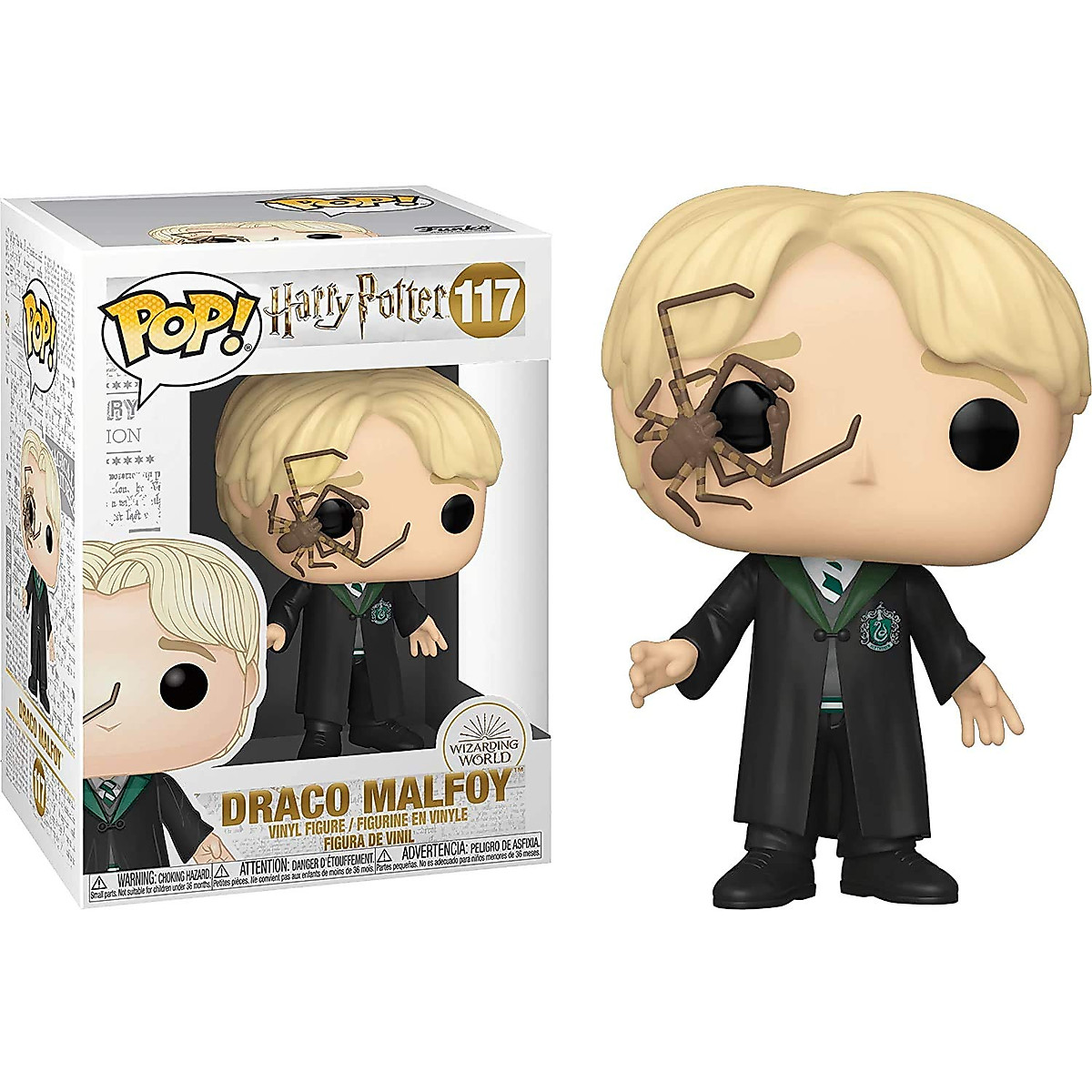 HARRY POTTER - Draco Malfoy with Whip Spider Funko Pop! Vinyl Figure (Bundled with Compatible Pop Box Protector Case)