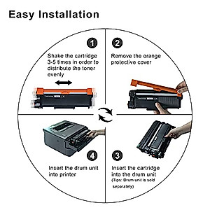 HENGFAT TN660 Compatible Toner Cartridge Replacement for Brother TN660 TN-660 TN630 Toner for DCP-L2540DW HL-L2300D HL-L2320D HL-L2380DW HL-L2340DW MFC-L2700DW MFC-L2720DW MFC-L2740DW (Black 4-Pack)