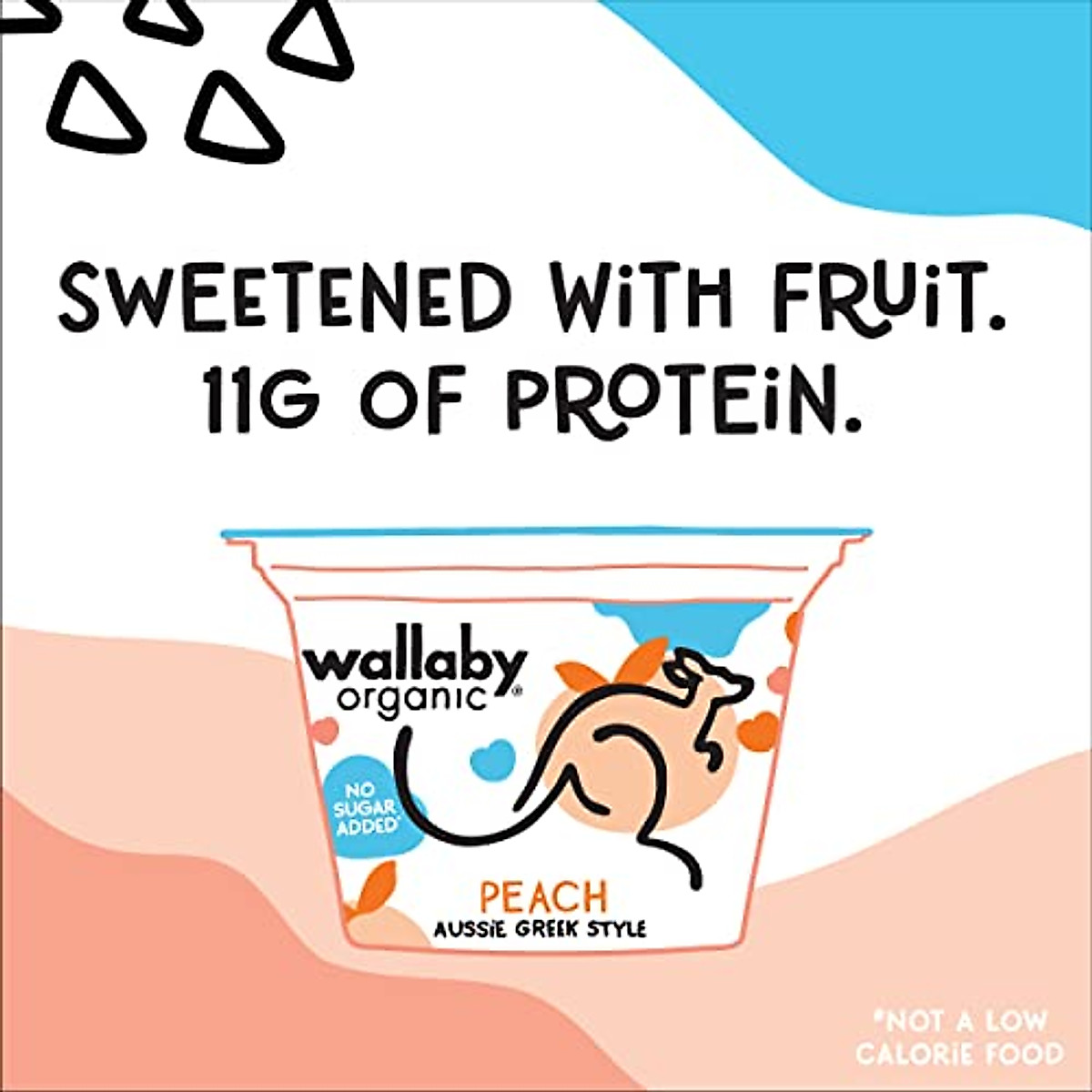 Wallaby Organic Aussie Greek Yogurt, No Sugar Added, Strawberry, 5.3 oz. USDA Organic