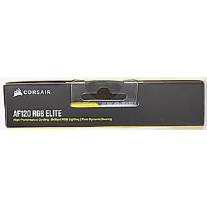 Corsair iCUE AF120 RGB Elite 120mm PWM Fan - Eight RGB LEDs - AirGuide Technology - Fluid Dynamic Bearing - Zero RPM Fan Mode - CORSAIR iCUE Software Compatible - White