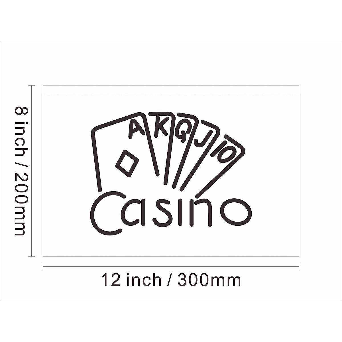 220092 Casino Poker Game Card Room Man Cave Home Decor Display LED Light Neon Sign (12" X 8", Red)