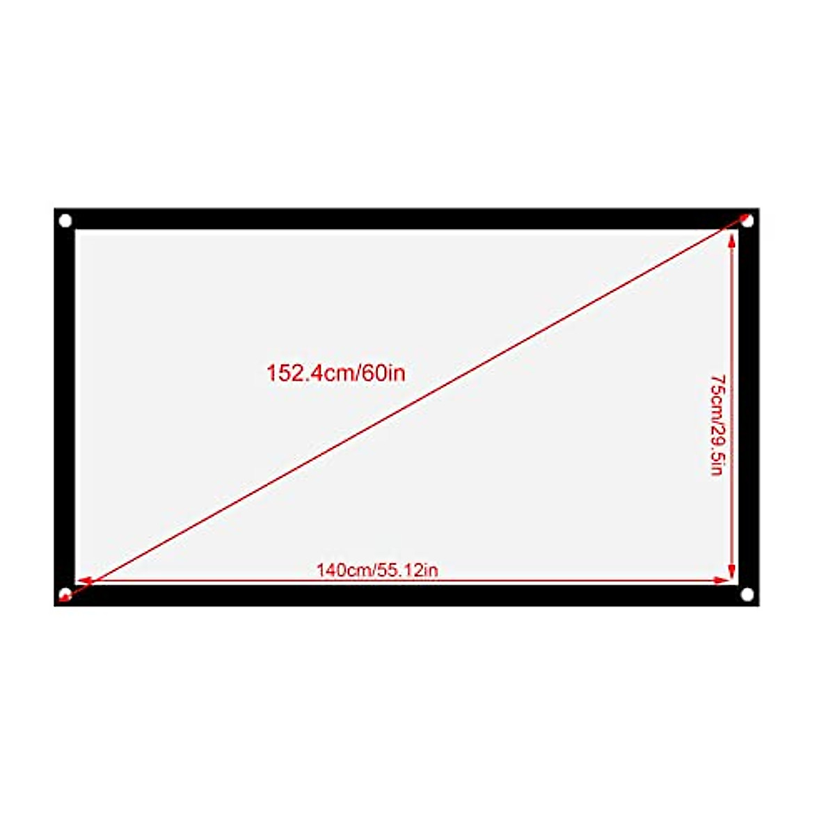 DAUZ Wrinkle Free White Projector Screen Wrinkle Free White Projector Screen, Wrinkle Free White Projector Screen Reliable High Efficiency for Factory (60inch), DAUZok5g3zbv7h-12