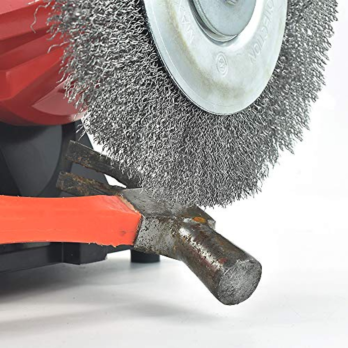 OSFTBVT 6" Bench Wire Wheel Brush | Coarse Crimped Steel Wire 0.012" with 5/8" Arbor for Bench Grinder - 2pack