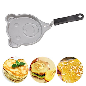 TOPINCN Mini Egg Pan, Nonstick Egg Frying Pan Omelet Pan Innovative Korean Breakfast Pot DIY Mini Breakfast Pan Small Egg Pancake (Bear)