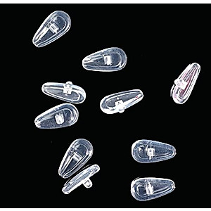 NicelyFit Screw-In Nose Pads w Air Cushion for Oakley Eye Glass Eyeglass Sunglass Frames 15mm x 7mm (Clear - 3 Pairs)