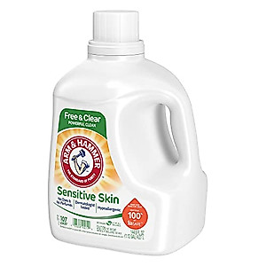 Arm & Hammer Sensitive Skin Free & Clear, 107 Loads Liquid Laundry Detergent, 144.5 Fl oz