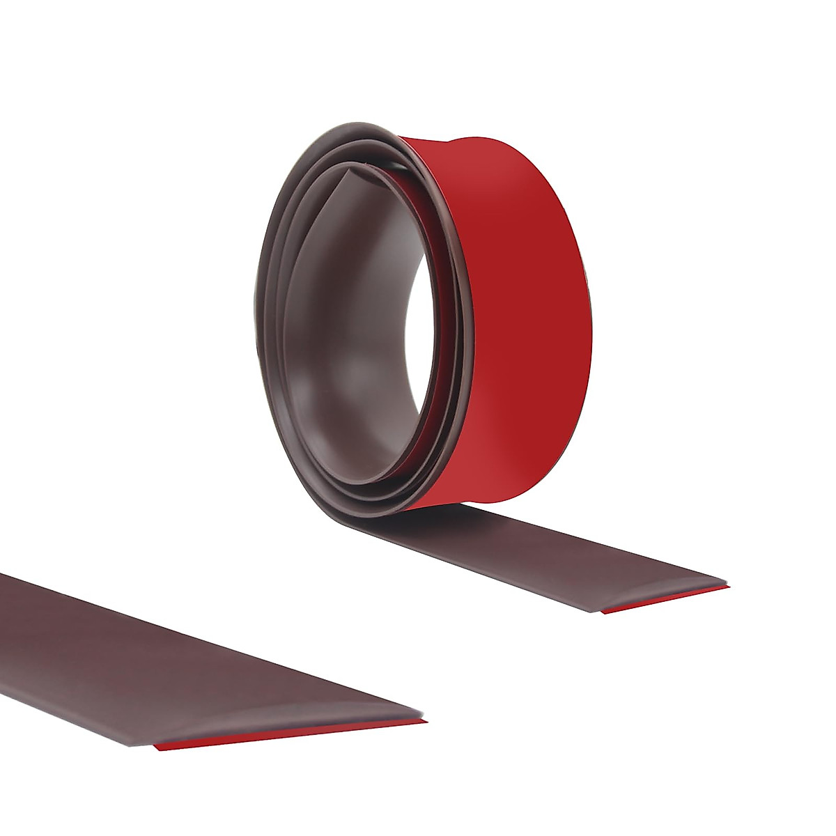 Floor Flat Transition Strip Self Adhesive Floor Vinyl Flat Divider Strip Floor Edge Trim Floor Gap Covering Joining Strip Carpet to Tile Transition Edging Trim with Strong Backing 4cm 3.28FT Coffee