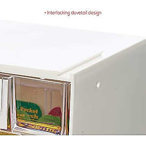 Deflecto Interlocking Multi Storage Organizer Tilt Bin, White