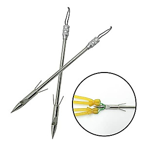 ZHUOCE 10 Pcs Stainless Steel Fish Hunting Arrows Crossbow Fishing Arrows Arrowheads Slingshot Catapult Bow Fishing Arrows Broadheads Dart Slingshots Bowfishing Arrowhead Hunting Tips Points