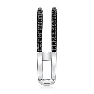 1/4 ctw Round Treated Black Diamond White Gold Ring Guard | Embrace - Size 7