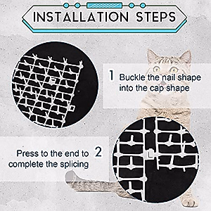 Scat Mat with Spikes Prickle Strips for Cats Dogs Spiked Mat Network Digging Stopper for Garden Fence Outdoor Indoor Keep Pet Dog Cat Off Couch Furniture (79 x 12 Inch, White)